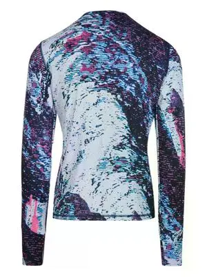 Aztech Mountain Printed Performance Long Sleeve Top - Blue