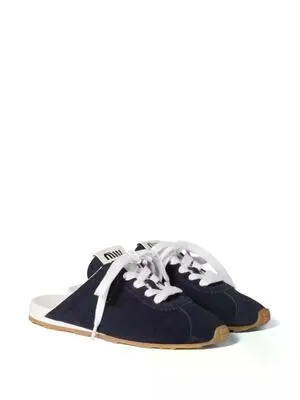 Miu Miu Suede Plume Mules