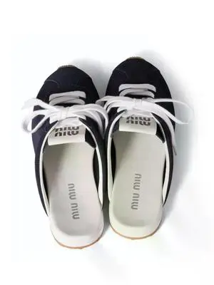 Miu Miu Suede Plume Mules