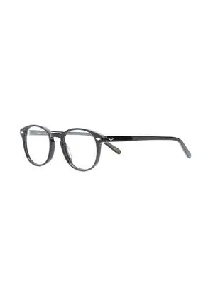LESCA Round Frame Glasses - Black