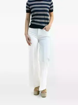 P.a.r.o.s.h Striped Short-sleeve Wool T-shirt - Blue