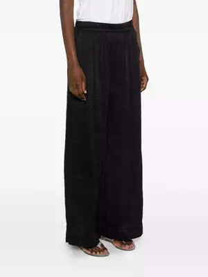 FORTE_FORTE Elasticated-waistband Pinstripe Trousers