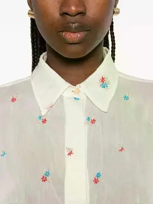 FORTE_FORTE Embroidered Floral Buttoned Shirt