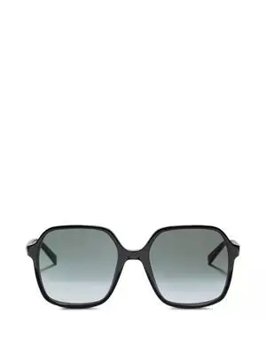 Valentino Garavani Rectangular Acetate Sunglasses - Black