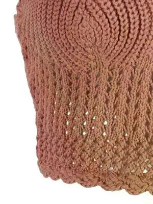Ermanno Scervino Crochet-knit Scalloped-edge Top