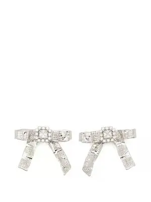 SHUSHU/TONG X Yvmin Foil Ribbon Earrings - Silver