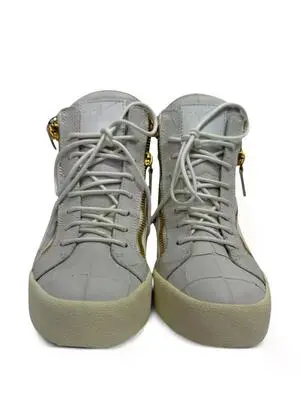 GIUSEPPE ZANOTTI Croc-embossed High-top Sneakers