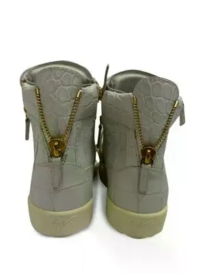 GIUSEPPE ZANOTTI Croc-embossed High-top Sneakers