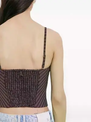 Patrizia Pepe Striped Corset Top