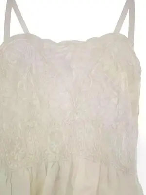 MAURIZIO MYKONOS Embroidered Tiered Midi Dress