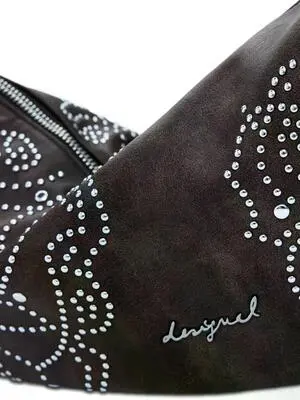 Desigual Studded-embellishment Floral-design Shoulder Bag