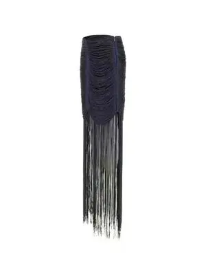 BLESS Ruscello Fringe Embellished Maxi Skirt