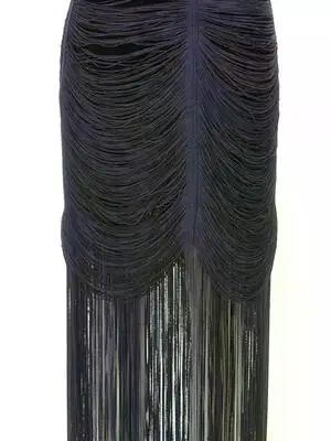 BLESS Ruscello Fringe Embellished Maxi Skirt