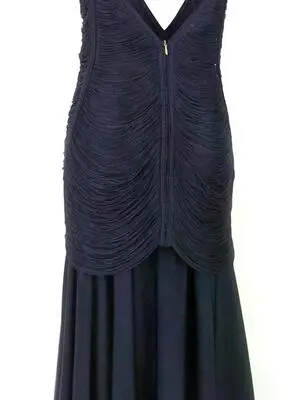 BLESS Nostalgia Fringe-detailed Maxi Dress - Blue