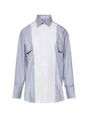 Women's Blue White Striped Shirts