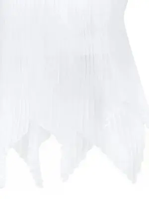 GENNY Plissé-effect Strapless Top