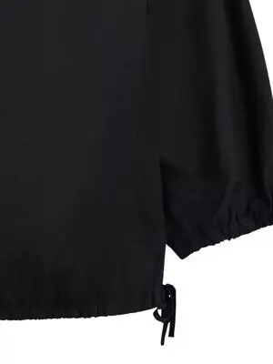 DOUUOD Drawstring-hem Puff-sleeve Blouse