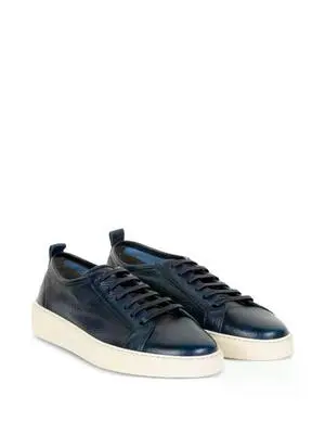 Neil Barrett Pebbled-leather Sneakers - Blue