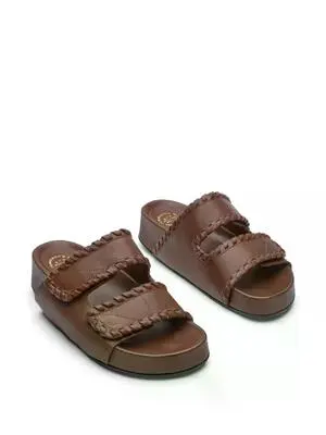 ATP ATELIER Furlo Touch-strap Slides - Brown