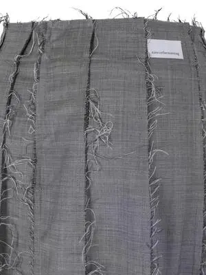 NINE:INTHE:MORNING Paneled A-line Skirt With Frayed Detailing