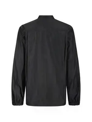 DOUUOD Band-collar High-low Shirt
