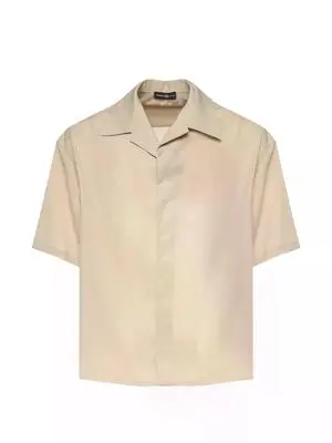 GIULIANO GALIANO Short-sleeve Camp-collar Shirt - Neutrals