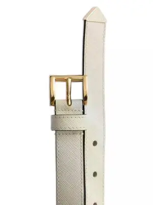 Prada Saffiano Leather Belt - Neutrals