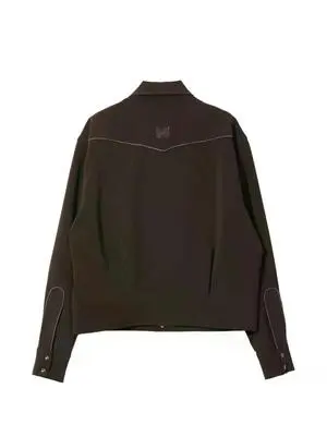 Needles Butterfly-embroidered Piped Jacket - Brown