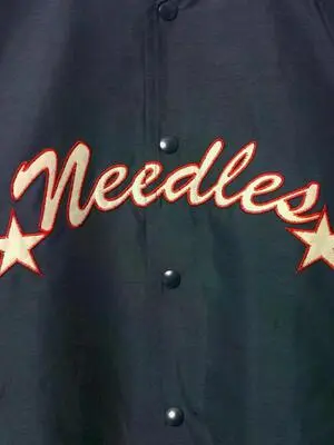 Needles Logo-embroidered Contrast-sleeve Bomber Jacket