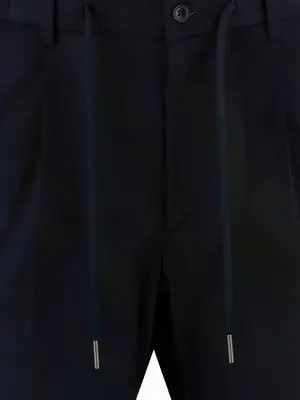 Tagliatore Newman Drawstring Pleated Trousers - Blue