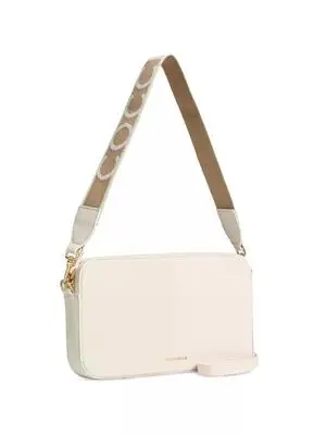 COCCINELLE Small Tebe Grained Leather Shoulder Bag - Neutrals