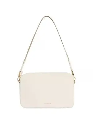COCCINELLE Small Tebe Grained Leather Shoulder Bag - Neutrals