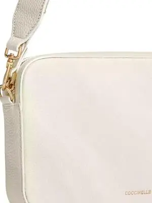 COCCINELLE Small Tebe Grained Leather Shoulder Bag - Neutrals
