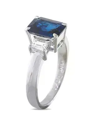 LB EXCLUSIVE Sapphire And Diamond Platinum Ring