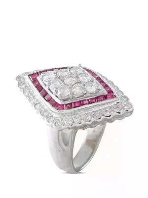 LB EXCLUSIVE Diamond And Ruby Ring - Silver