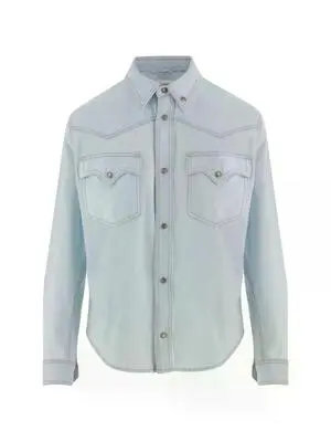 Versace Chambray Denim Shirt - Blue