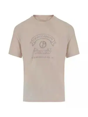 Giorgio Armani Logo-print Short-sleeve T-shirt - Neutrals