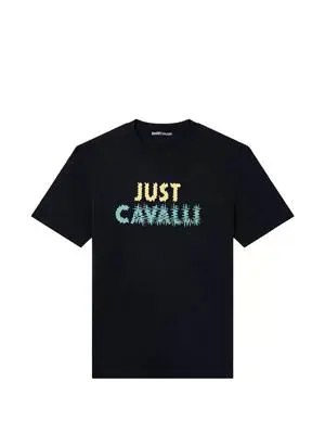 Just Cavalli Logo-print Cotton T-shirt - Black