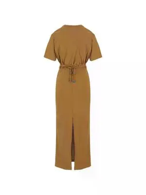 Pinko Cut-out Strap-detail Midi Dress - Brown