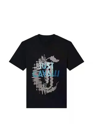 Just Cavalli Logo-print Cotton T-shirt - Black