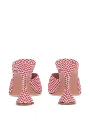 Amina Muaddi Lupita Gingham Sandals