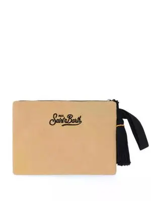 MC2 SAINT BARTH Beaded Leopard-print Clutch