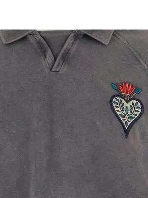 Just Cavalli Flame-heart Embroidered T-shirt