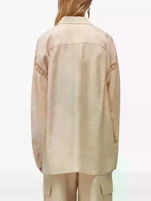 BLUGIRL Wrap-style Top With Lace Trim