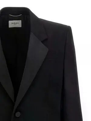 Saint Laurent Grain De Poudre Wool Blazer