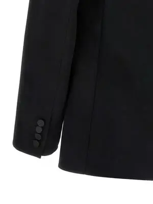Saint Laurent Grain De Poudre Wool Blazer