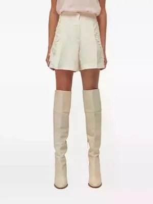 BLUGIRL Floral-embroidered High-waisted Shorts