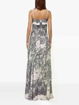 BLUGIRL Lace-print Spaghetti-strap Gown