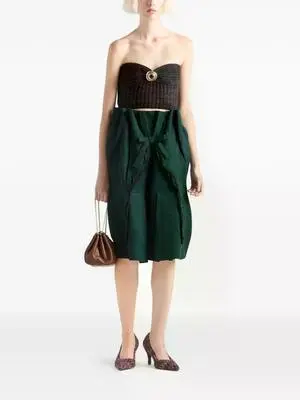 Prada Shetland Wool Midi Skirt - Green