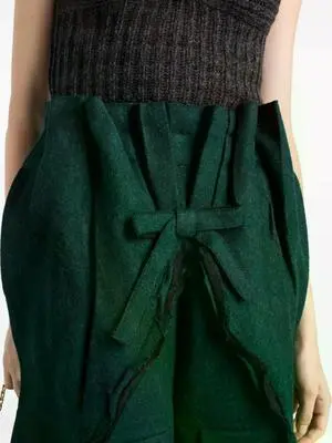 Prada Shetland Wool Midi Skirt - Green